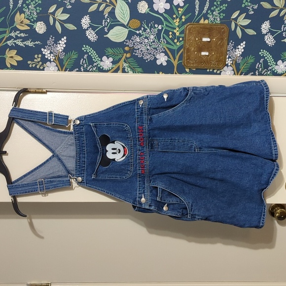 Disney | Pants & Jumpsuits | Vintage Mickey Mouse Disney Shortalls ...